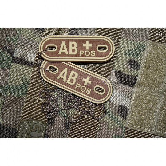 Patch AB+ Gomme 3D Tan | Surplus-Militaire